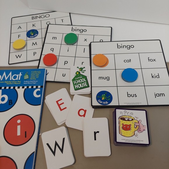 Leapfrog School House | Toys | Leapmat Book Alphabet Game Bingo Cards ...